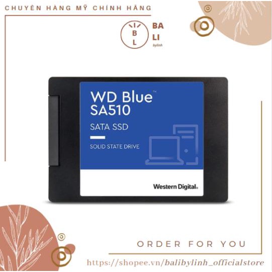 Ổ cứng SSD Western Digital Blue SA510 500GB SSD WD Blue 2.5" SATA 6Gb/sSATA III (WDS500G3B0A-EC ...