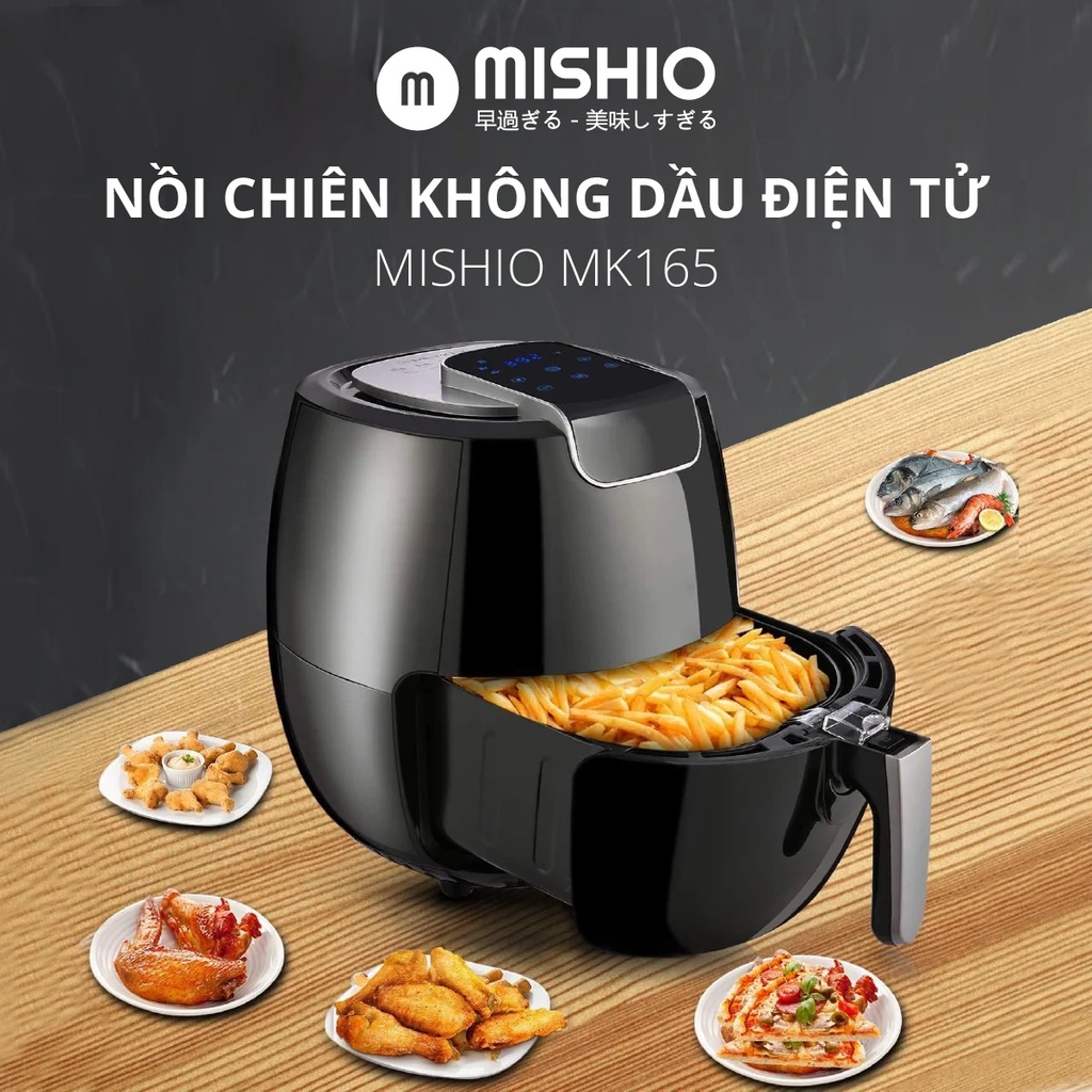 Nồi chiên không dầu điện tử Mishio MK165 9L (5.5L) – Màu đen | Shopee ...