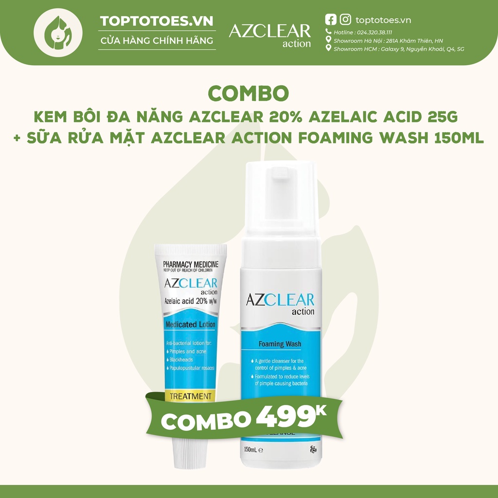Sữa rửa mặt Azclear Action Foaming Wash 150ml làm sạch sâu cho da mụn ...