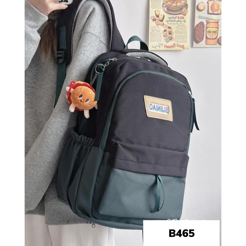 Balo nữ đi học nhiều ngăn size lớn vừa laptop 15.6 in, cặp sách unisex học sinh B465 | Shopee ...