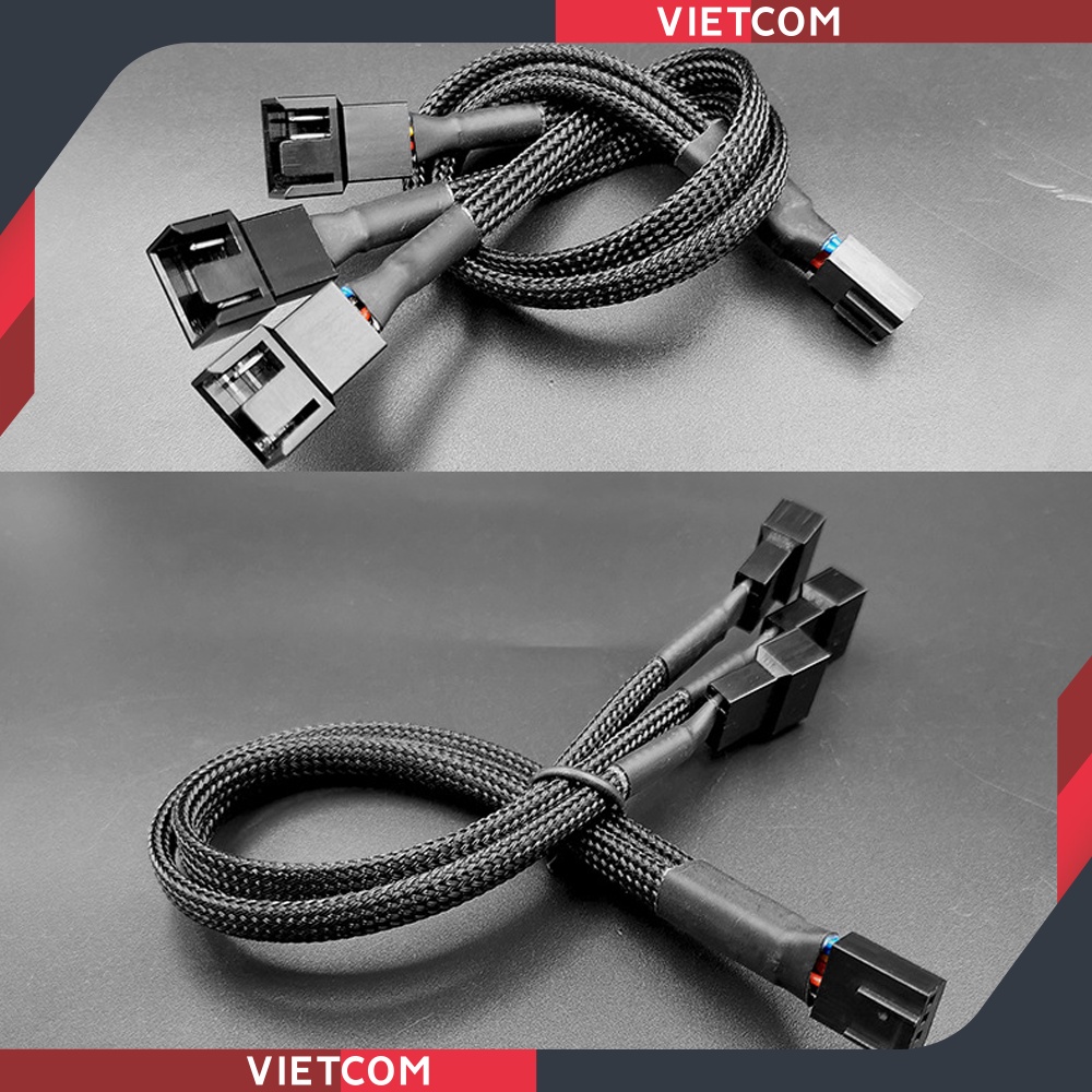 Dây Chia Fan 4PIN PWM - Dây bọc lưới, Hỗ trợ điều tốc | Shopee Việt Nam