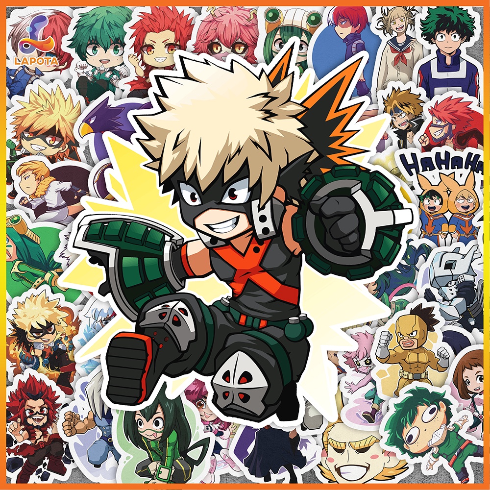 Set 50 cái Sticker My Hero Academia, Hình Dán Học viện anh hùng chống ...