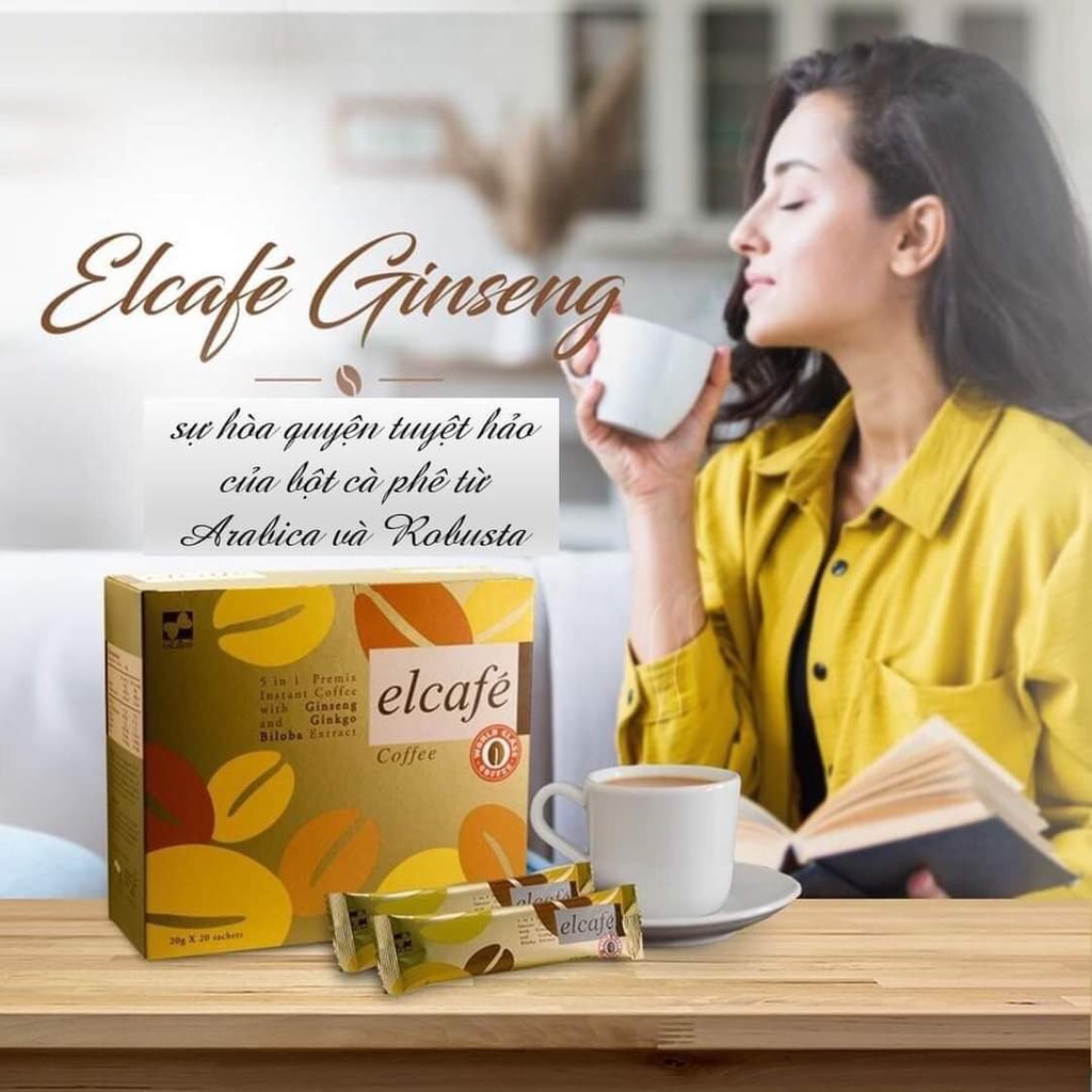 Cà phê hòa tan Elcafe' Elken - Hộp 20 gói mỗi gói 20gr | Shopee Việt Nam