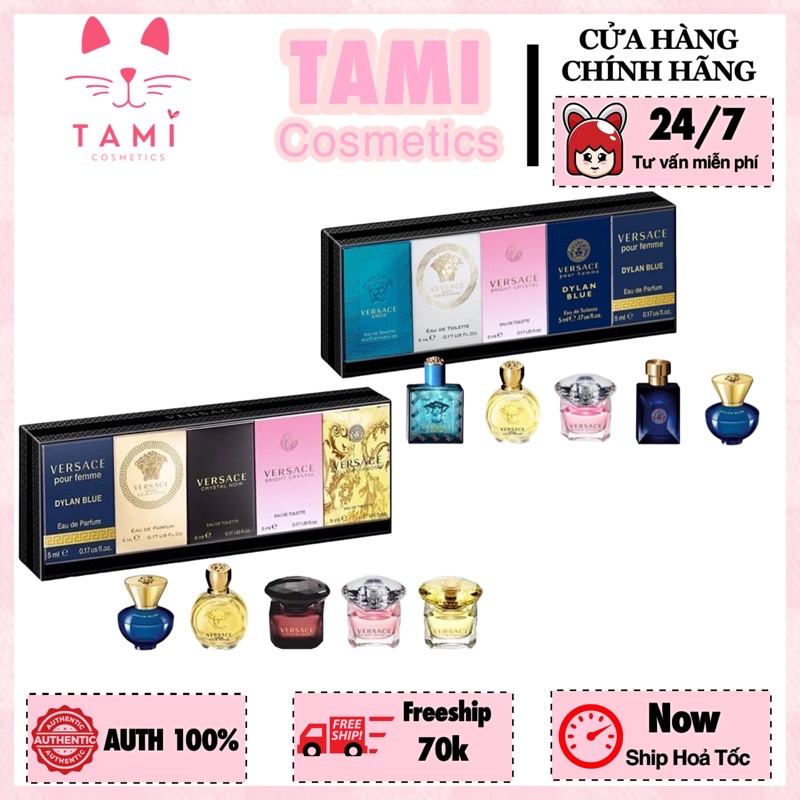 [ Tách set] Set nước hoa Versace Mini Bright Crystal, Eros, Dylan Blue ...