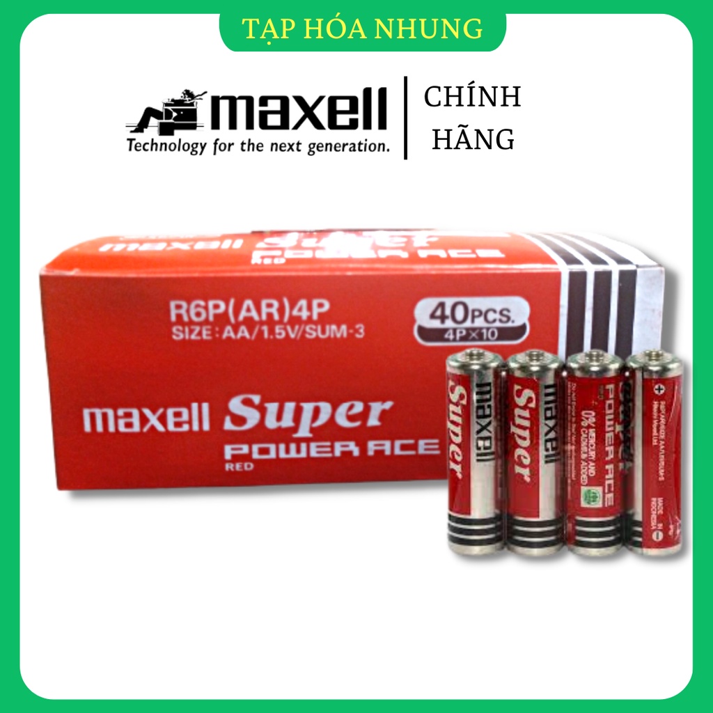 Hộp 40 Viên Pin AA(2A) Maxell Tiểu Super Power Chính hãng | Shopee Việt Nam