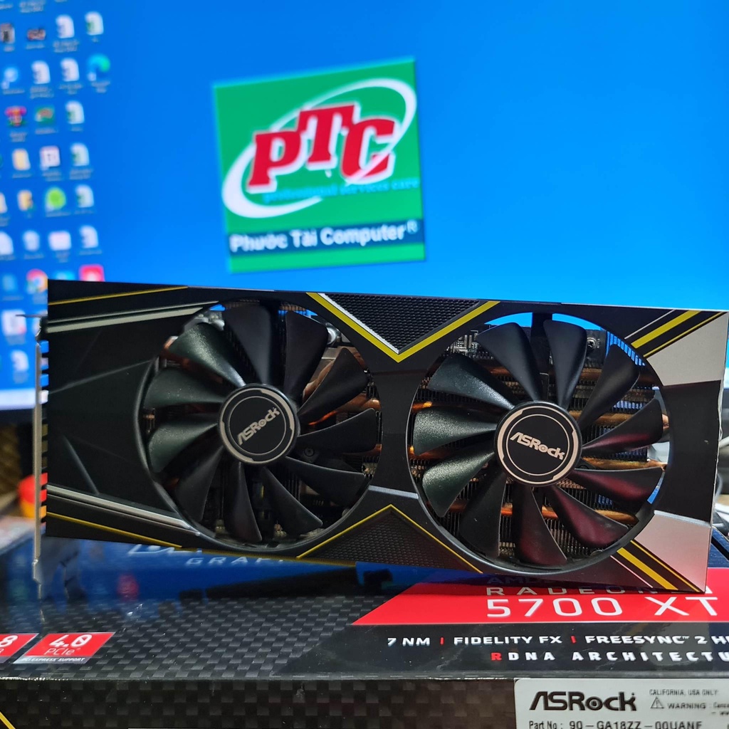 Vga Asrock Challenger D 5700XT 8Gb OC ddr6 Fullbox chính hãng date 9. ...