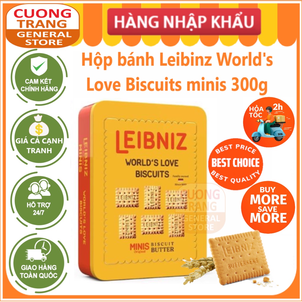 Hộp bánh Leibniz World’s love biscuits minis 300g | Shopee Việt Nam