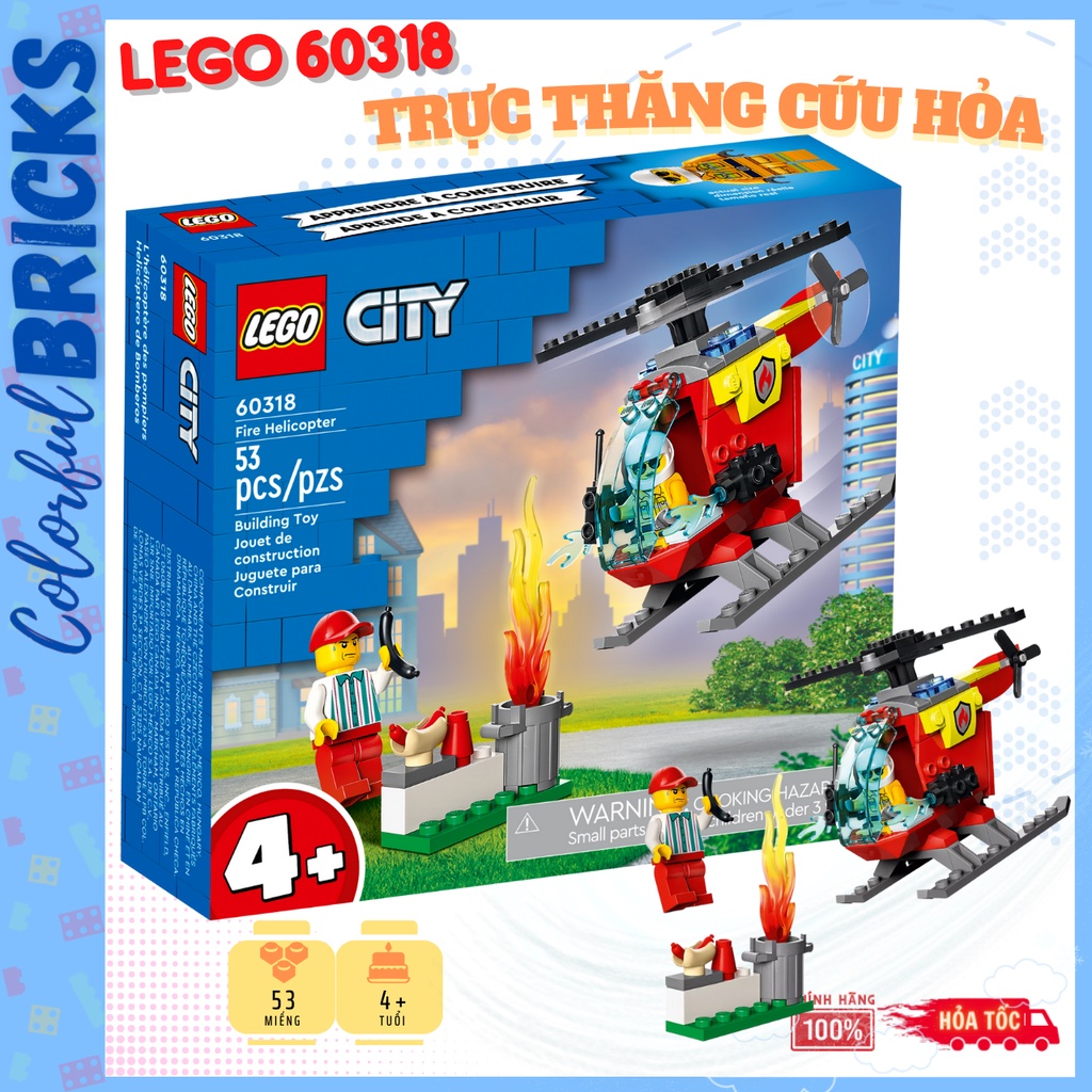 Lego 60318 - Trực thăng cứu hỏa - Fire Helicopter - Lego City Chính ...