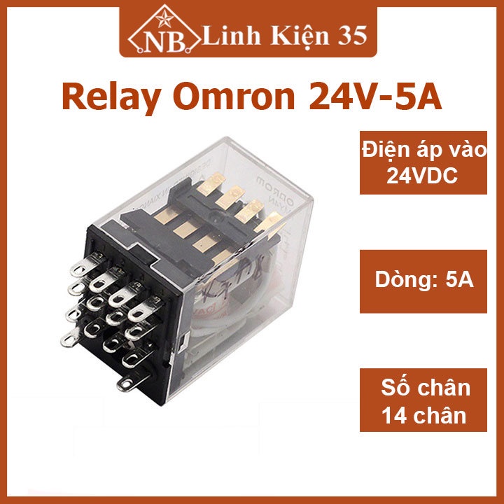 Relay Omron 24V-5A 14Pin, đóng ngắt mạch điện | Shopee Việt Nam