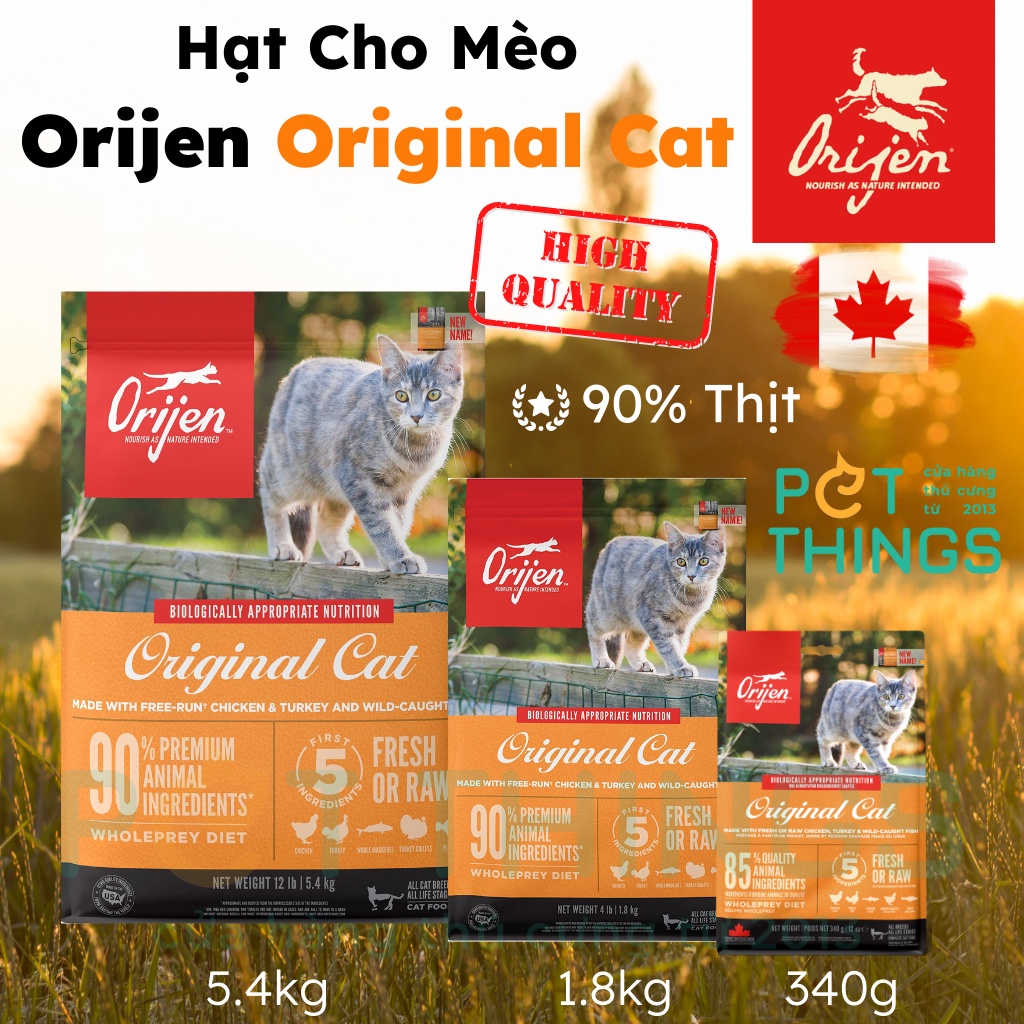 Orijen Original Cat - Thức Ăn Hạt Khô Cho Mèo Mọi Lứa Tuổi | Shopee Việt Nam