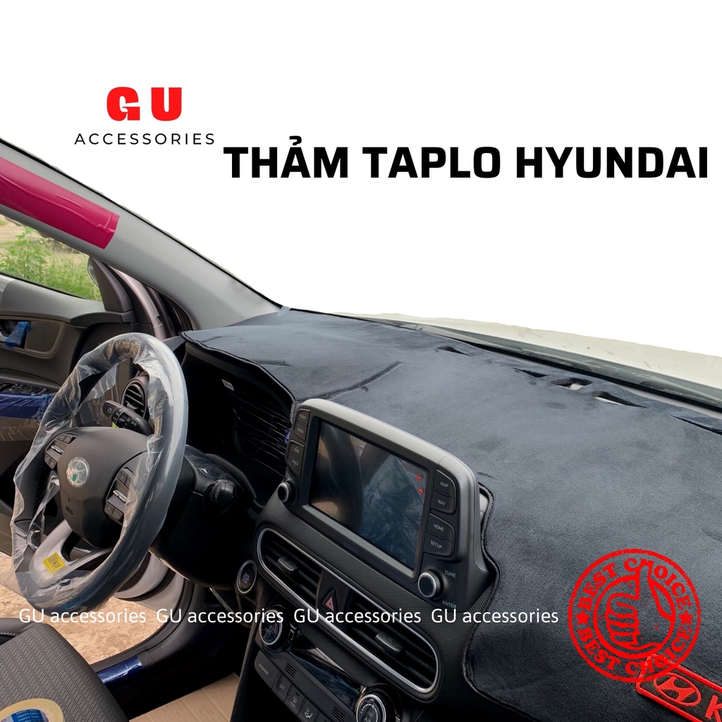 Thảm taplo xe ô tô HYUNDAI Accent Grand i10 Kona chất liệu cacbon da ...