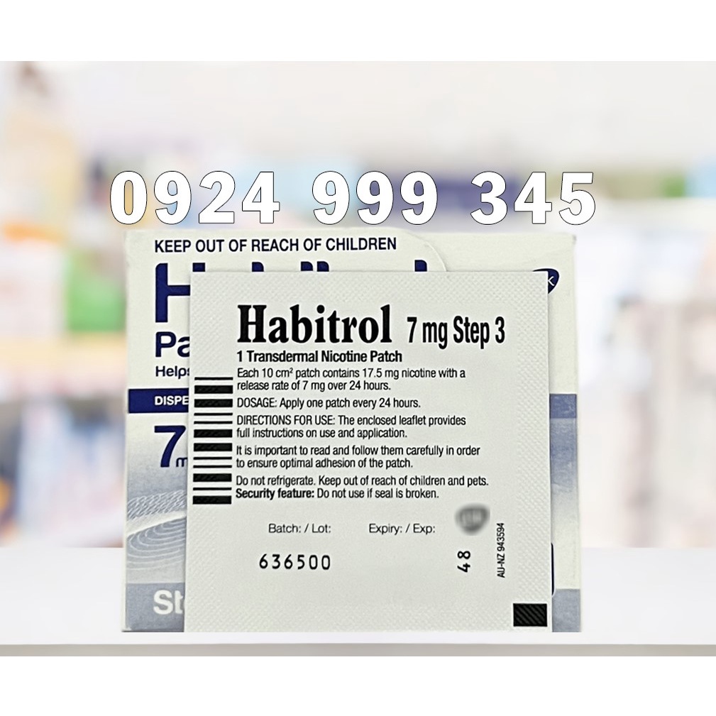 Miếng dán cai thuốc lá habitrol 7mg hàng Nhập Mỹ (No Box) | Shopee Việt Nam