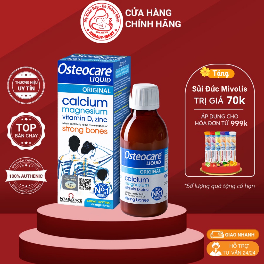 Canxi dạng nước Osteocare Liquid Original 200ml chính hãng Anh Quốc | Shopee Việt Nam