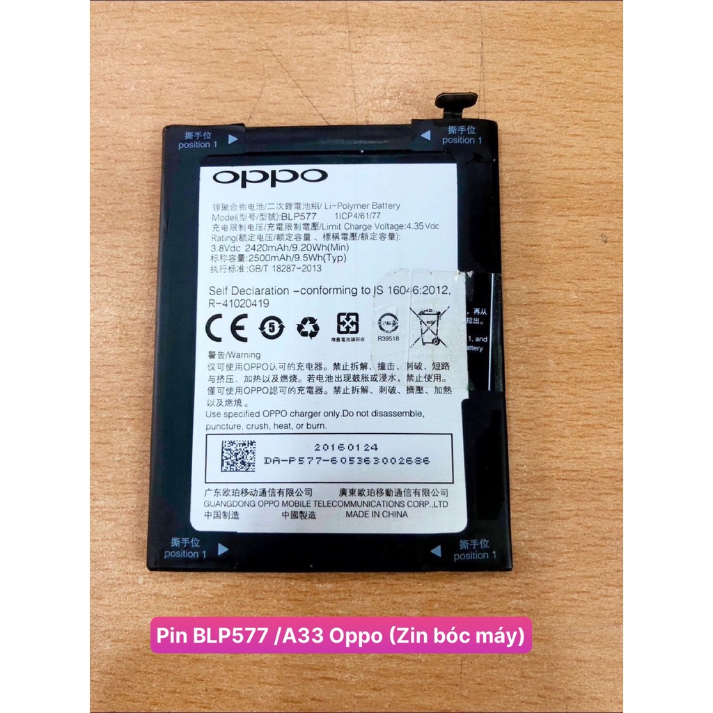 Pin BLP577/A33/Neo 7 Oppo (Zin bóc máy) | Shopee Việt Nam