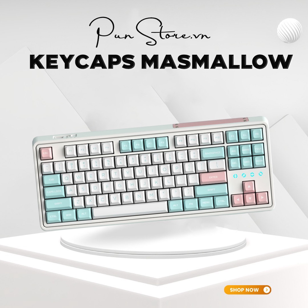 Bộ keycap FL-Esports Mash Mallow (PBT Double-Shot/ FSA profile ...