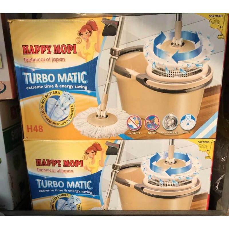 Thùng lau nhà/ Bộ cây lau nhà xoay 360 độ Happy Mopi H48 siêu bền vệ ...