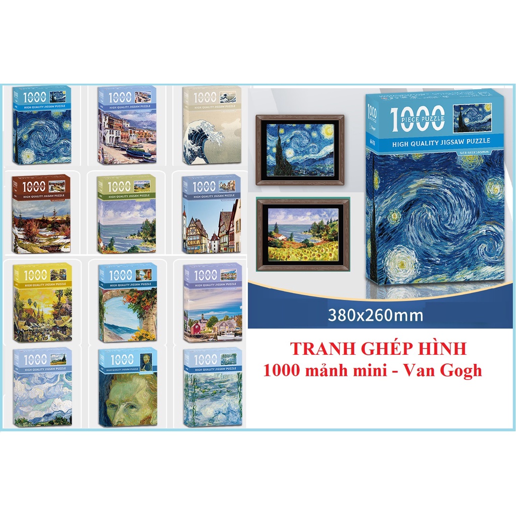 Tranh ghép hình 1000 mảnh mini, Jigsaw Puzzle 1000 pcs, Xếp hình 1000 ...