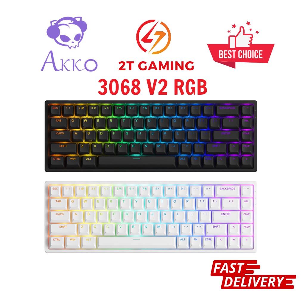 Bàn phím cơ Akko 3068 v2 RGB/ USB Type C | Shopee Việt Nam