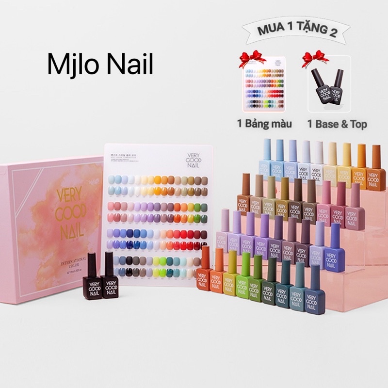 Set 60 màu sơn gel Very Good Nail box hồng hàng đẹp ( Tặng Base top ...