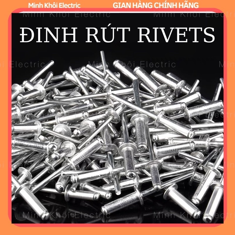 Đinh Rút Nhôm Rive Phú Thành túi 100c, đinh tán rivet rút nhôm, ri vê ...