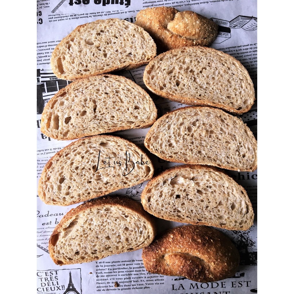 50% Wholewheat Sourdough Bread (350g) Bánh Mì Nguyên Cám 50% Men Chua ...