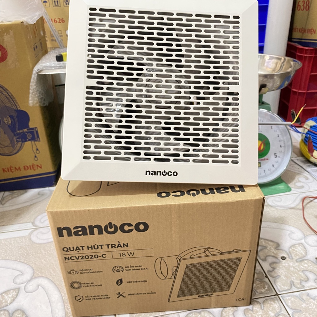 Nanoco - Quạt hút âm trần dùng ống dẫn NCV1520-C 16W, NCV2020-C 18W ...