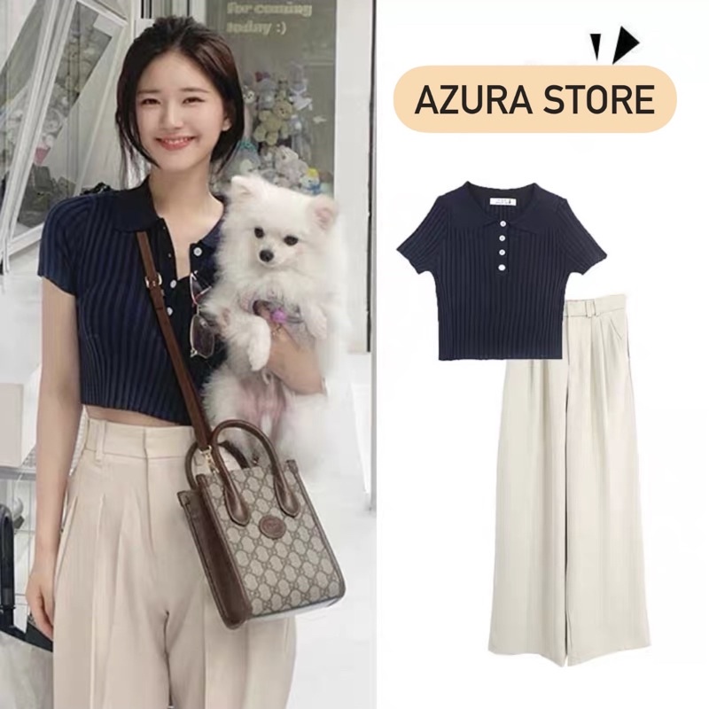 | Order | set áo crotop ngắn tay với quần xuông Triệu Lộ Tư trẻ trung ...