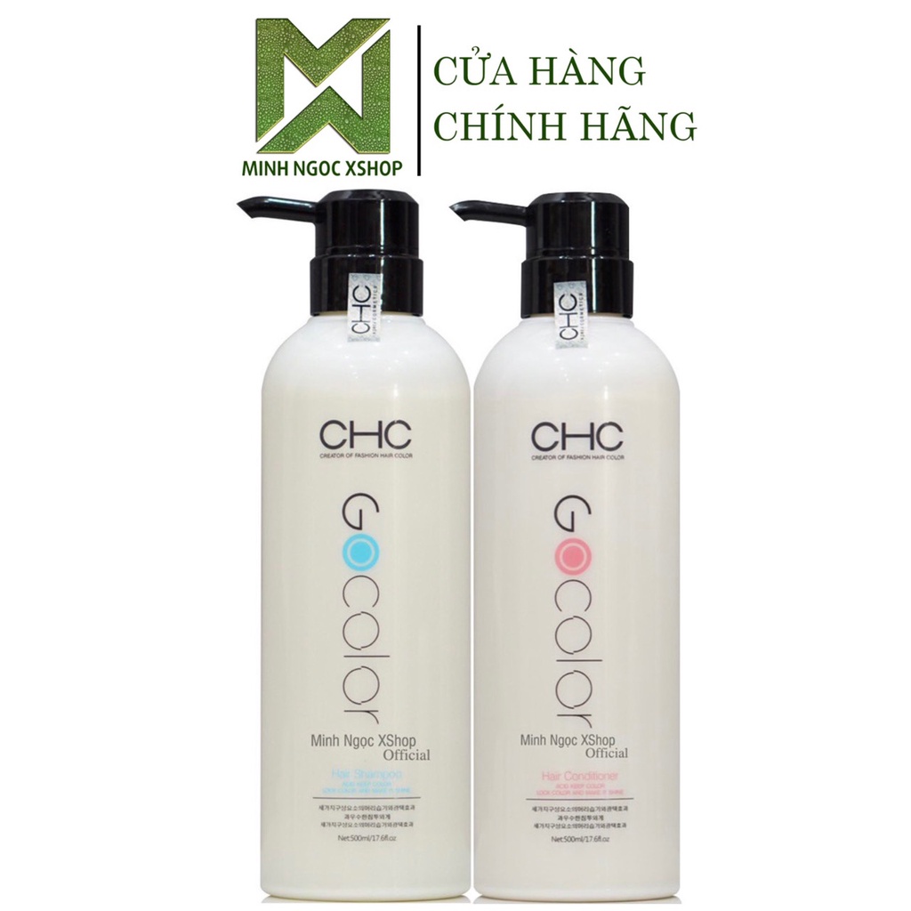 Dầu gội xả CHC GOCOLOR hàn quốc 500ml phục hồi, giữ màu, giảm rụng ...