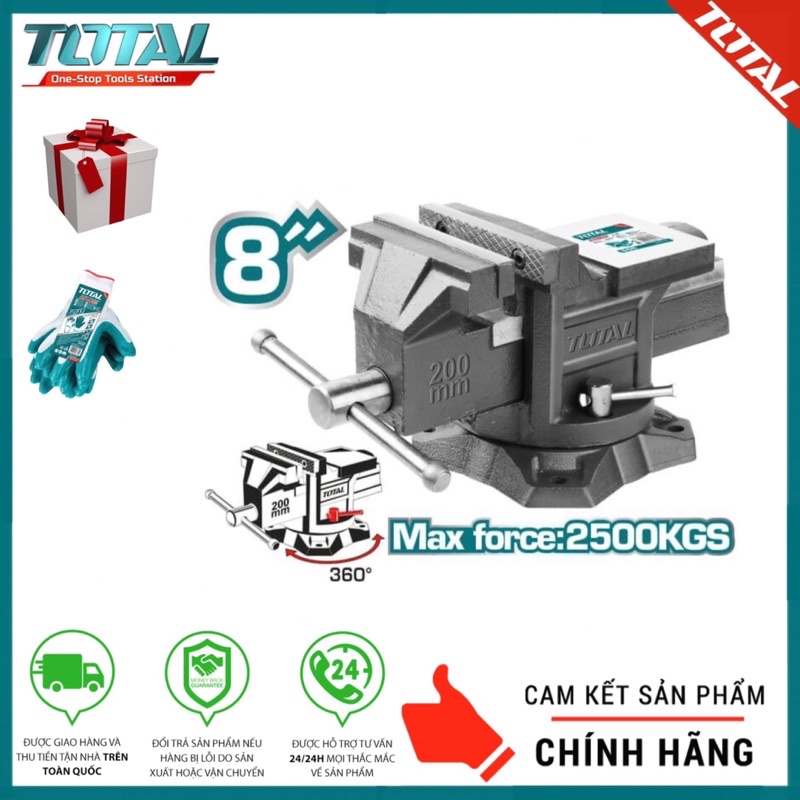 TOTAL Ê tô kẹp 8 inch THT6186 | Shopee Việt Nam
