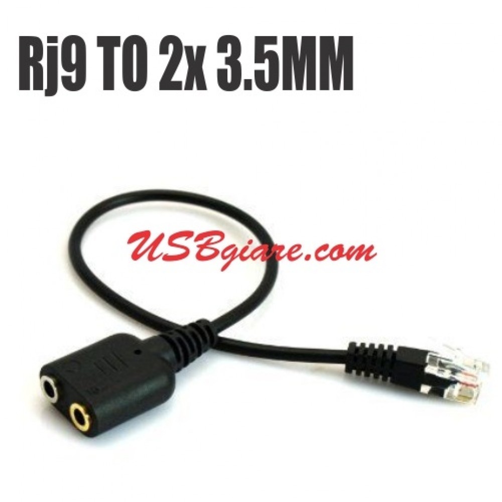 CÁP RJ9 SANG 2 JACK 3.5MM MIC VÀ HEADPHONE | Shopee Việt Nam