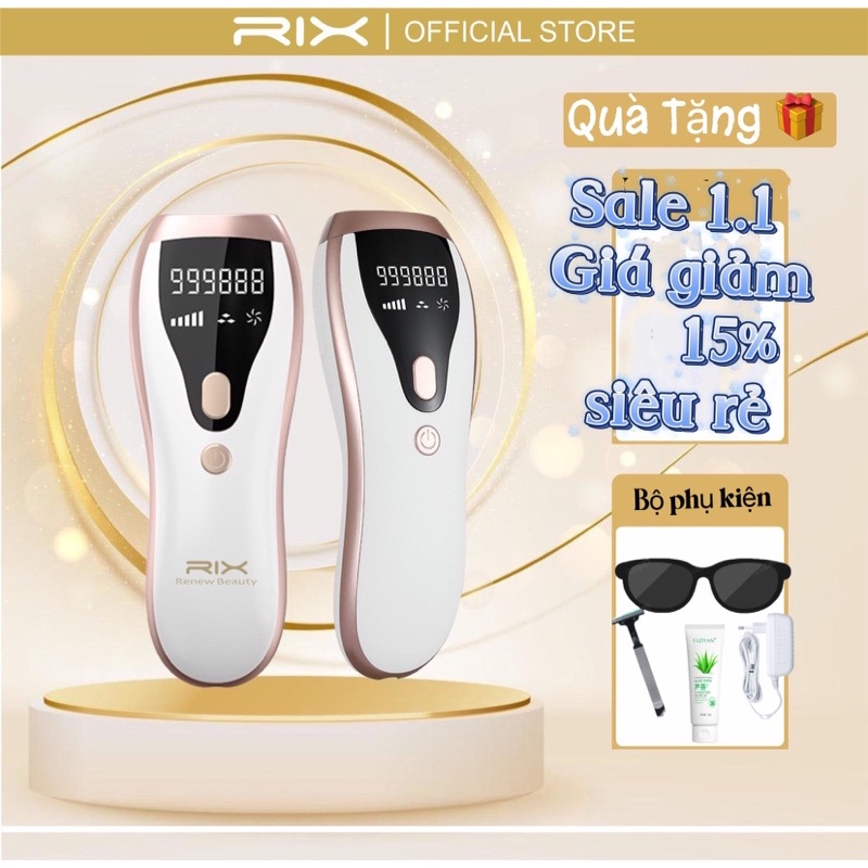 Máy Triệt Lông Lạnh Rix Renew Beauty Cao cấp công nghệ triệt lạnh IPL pro hiệu quả nhanh hơn(Hộp ...