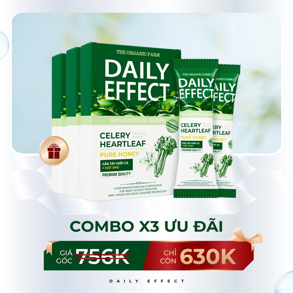 Combo 3 hộp Nước Uống Giảm Mụn DAILY EFFECT Giúp Da Khỏe Đẹp Thanh Lọc Từ Bên Trong | Shopee ...