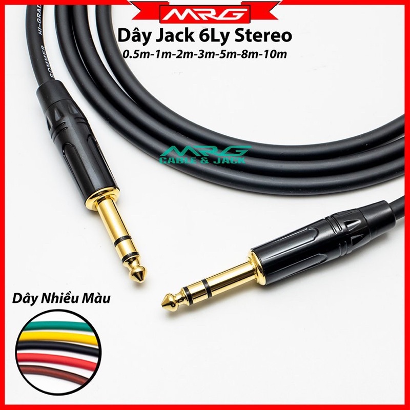 Dây 6 Ly Stereo 2 đầu thẳng (TRS 1/4inch cable), dài 0.5met-1met-2met ...