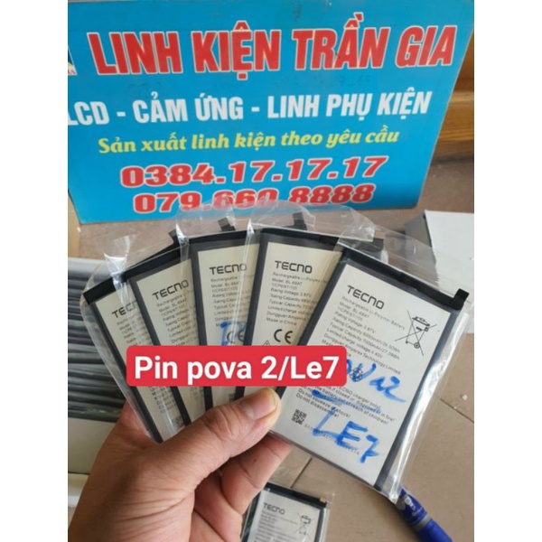 Pin Tecno Pova 2/pova 3/LE7/BL 68AT zin | Shopee Việt Nam