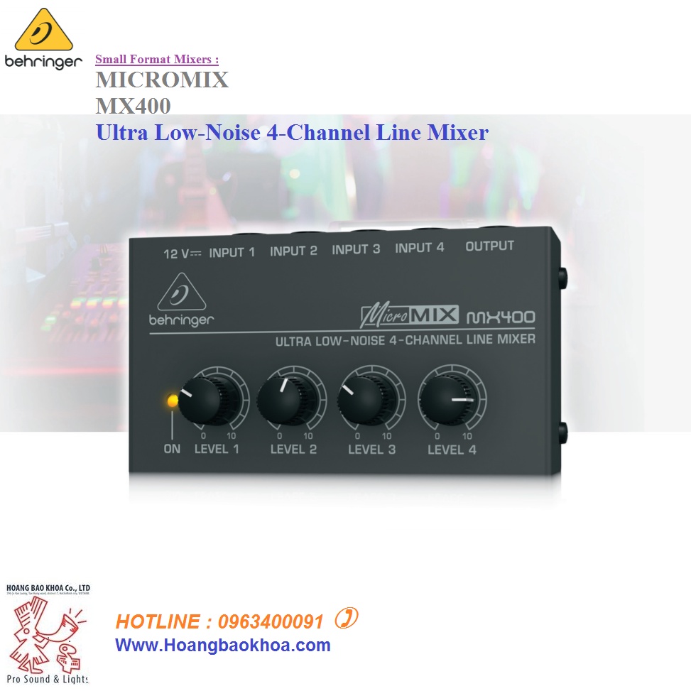 MX400 Line Mixer Behringer | Bộ trộn siêu gọn Behringer MX400 | Shopee ...