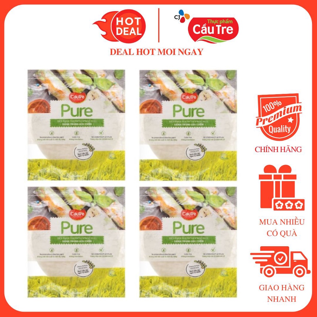 Bánh Tráng Gỏi Cuốn 22cm CJ Pure Cầu Tre Gói 280G Chính Hãng Công Thức Truyền Thống Làm Từ Gạo ...