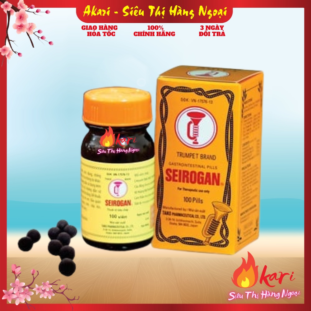 Viên uống giảm đau bụng, tiêu chảy thảo dược Nhật Bản Seirogan 100 viên ...
