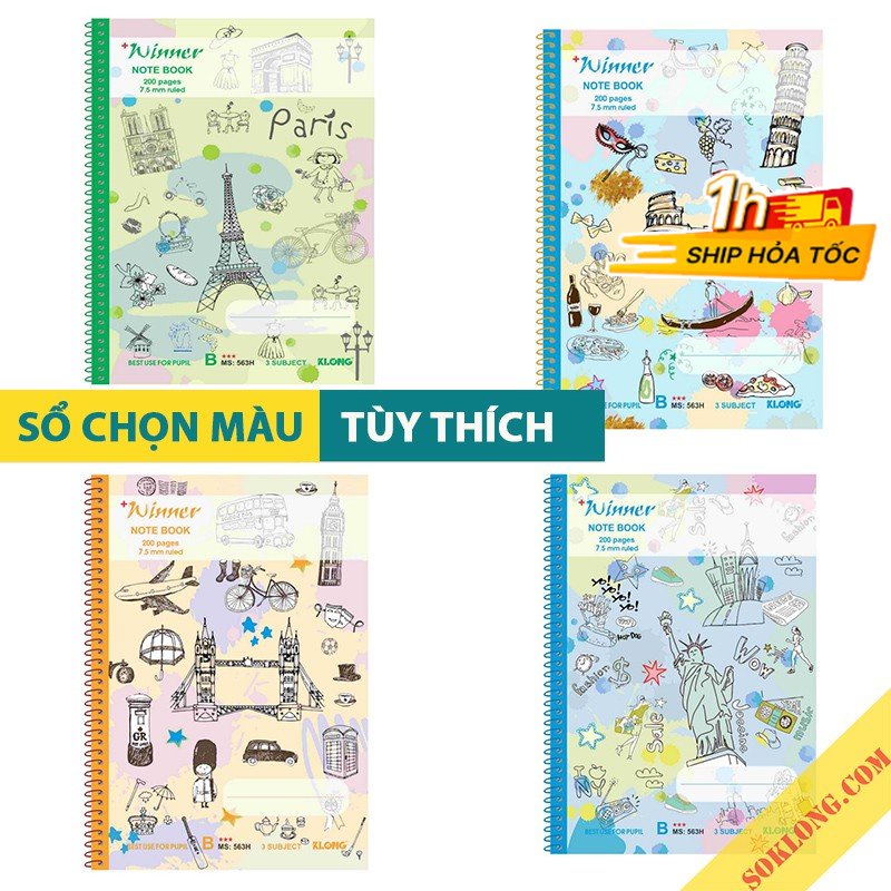 Vở B5 200 trang kẻ ngang MS 563H [Chọn Màu] lò xo đơn Klong Sổ KLONG, cuốn tập vppKLong | Shopee ...