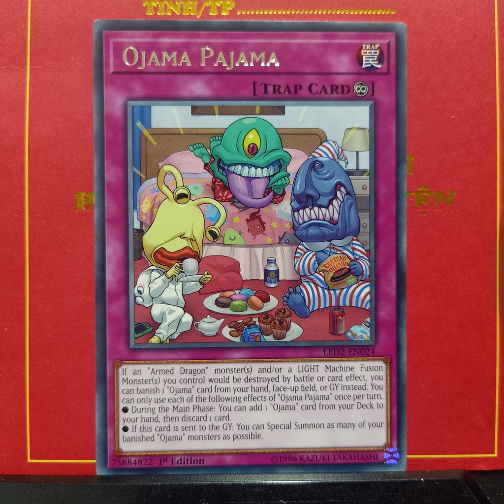 [YGOVKIDS] Bài Yu-Gi-Oh! Ojama Pajama - LED2-EN024 - Rare | Shopee Việt Nam