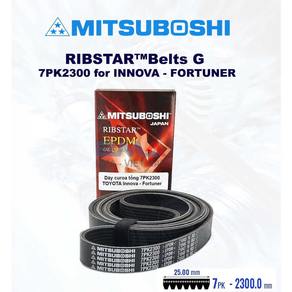 Dây curoa Mitsuboshi 7PK2300 Toyota Innova - Fortuner 2.7 | Shopee Việt Nam