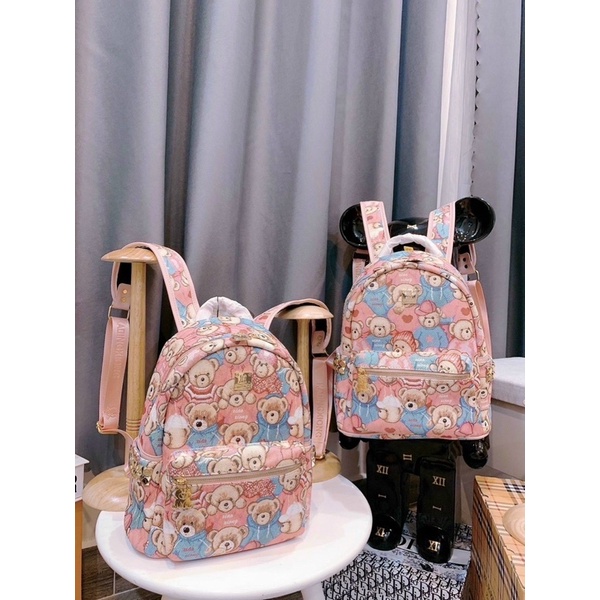 balo to, balo đi học ( SIZE 40) hoạ tiết gâu hồng cute dễ để vừa sách ...