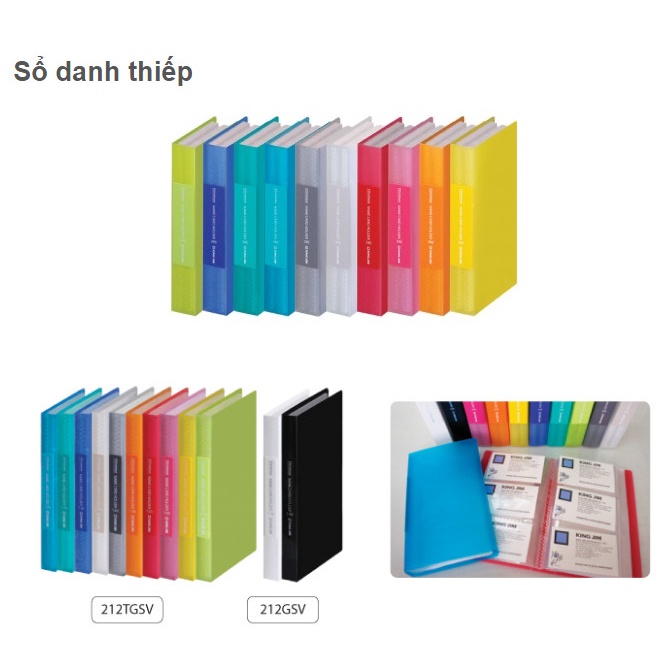 Sổ danh thiếp 120 card King Jim Name Card Holder 212TGSV | Shopee Việt Nam