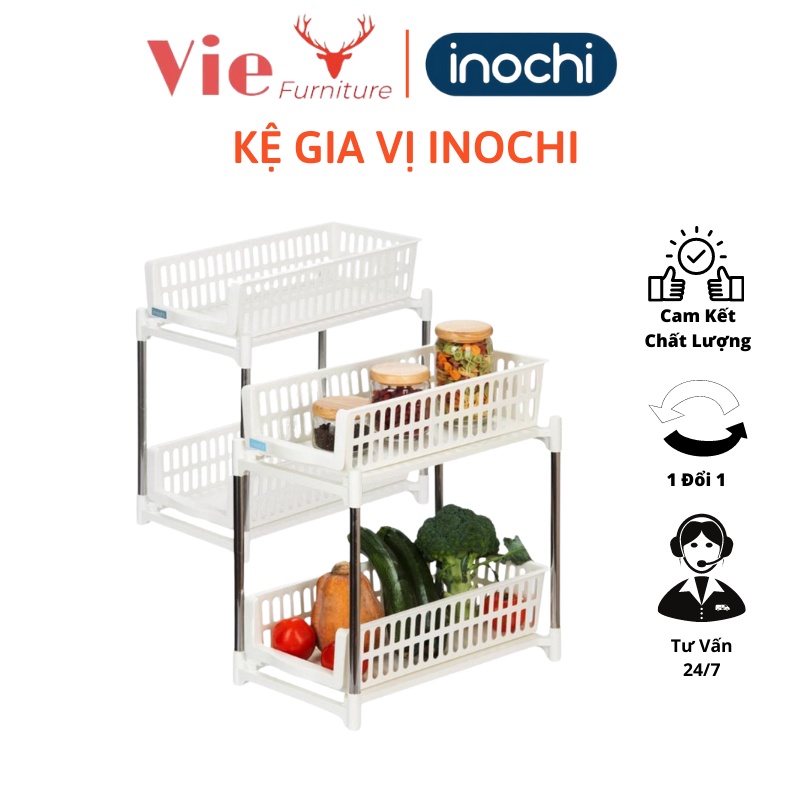 Kệ Đựng Gia Vị INOCHI Kệ Để Đồ Nhà Bếp 2 Tầng Đa Năng Trượt Tiện Lợi ...