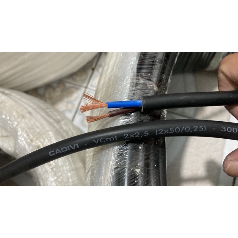 Dây điện Cadivi đôi mềm tròn VCMT tiết diện đồng 2X0.75,2x1, 2X1.5, 2X2.5, 2x4, 2 lớp vỏ bọc (1 ...