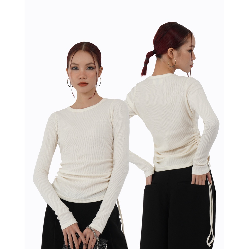 [LiTHE] SALE 70% Áo tay dài dây rút hai bên hàng thiết kế - Drawstring ...