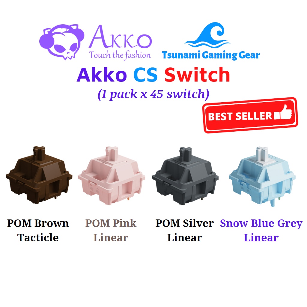 Bộ switch Akko CS POM Brown | POM Pink | POM Silver | Snow Blue Grey ...