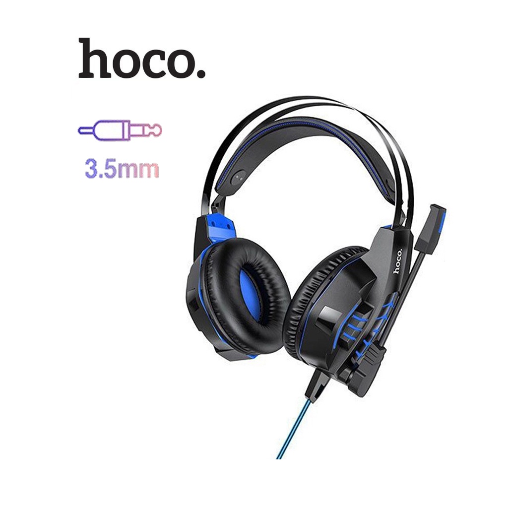 Tai nghe chụp tai jack 3.5mm Hoco W102 2 cổng cắm 3.5mm+USB-A, đèn LED ...