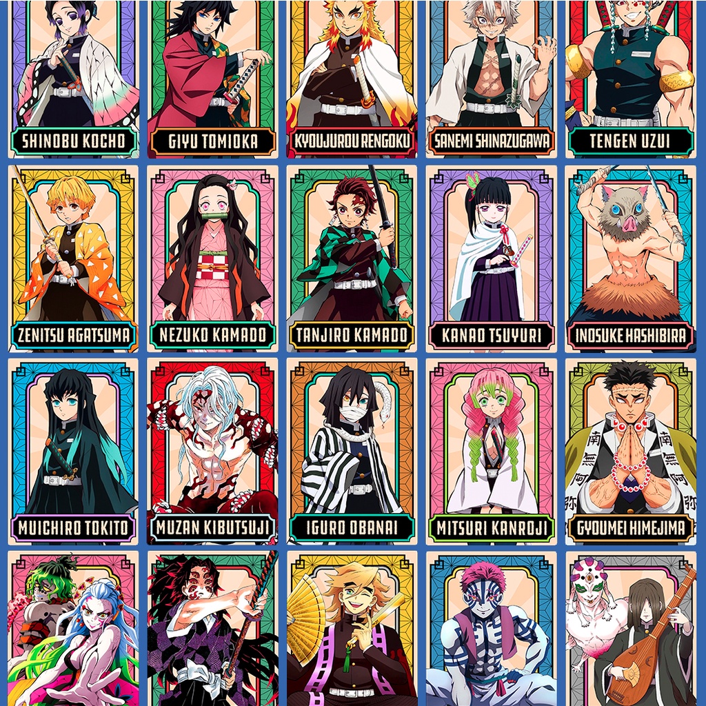 Combo 9 ảnh card bo góc KNY KIMETSU NO YAIBA - Bộ sưu tập đầy đủ nhân ...