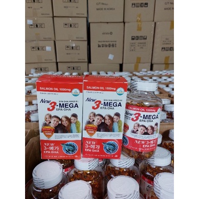 Dầu cá Omega 3 Hàn Quốc – New 3 Mega EPA DHA & Salmon OIL 1000mg 300 viên | Shopee Việt Nam