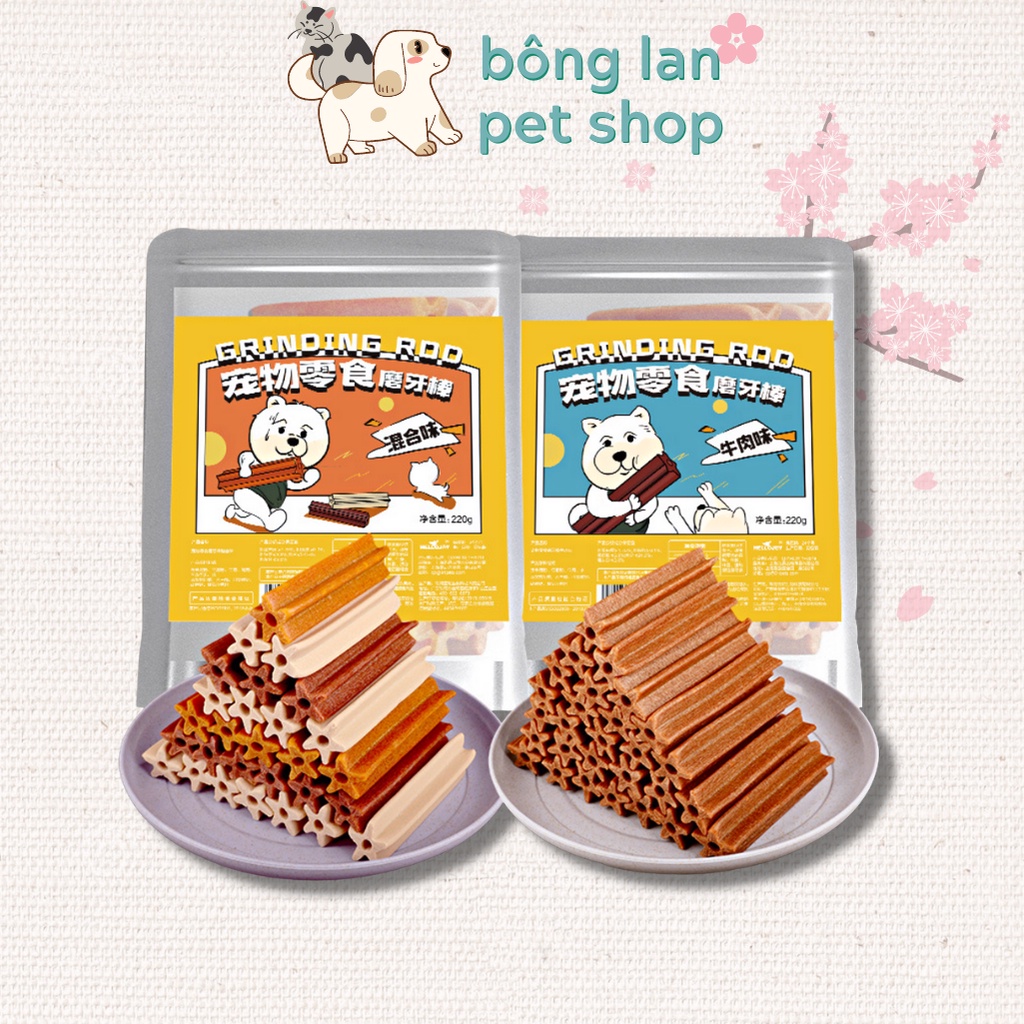 [HOẢ TỐC] Bánh xương thưởng gặm sạch răng cho chó Hello Joy 220gr ...